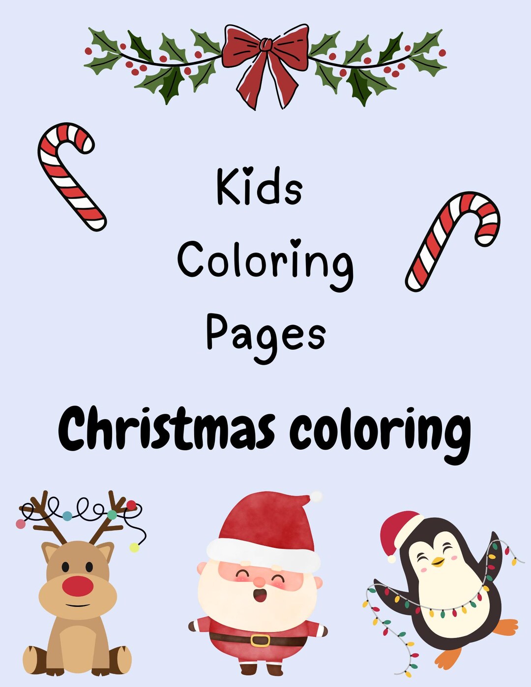 Christmas Coloring Pages for Kids – 26 Page Printable Holiday Coloring ...