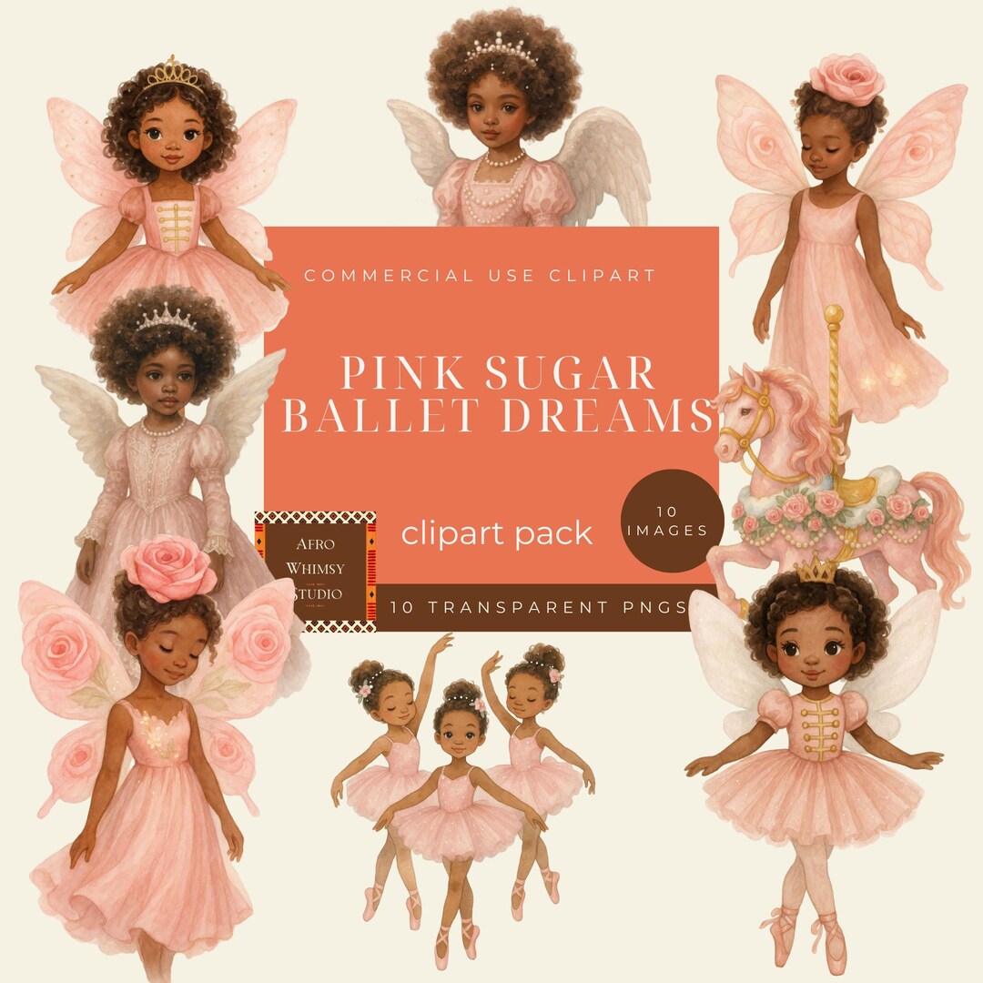 Sweet Pink Dreams, Ballet & Fantasy Clipart, African American Ballerina ...