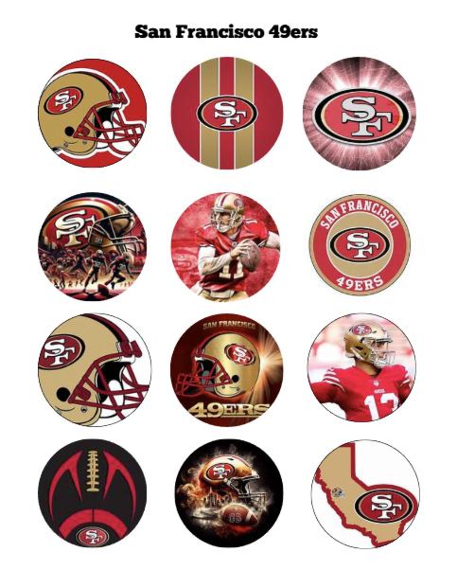 Football Edible Image/treat Toppers - Etsy