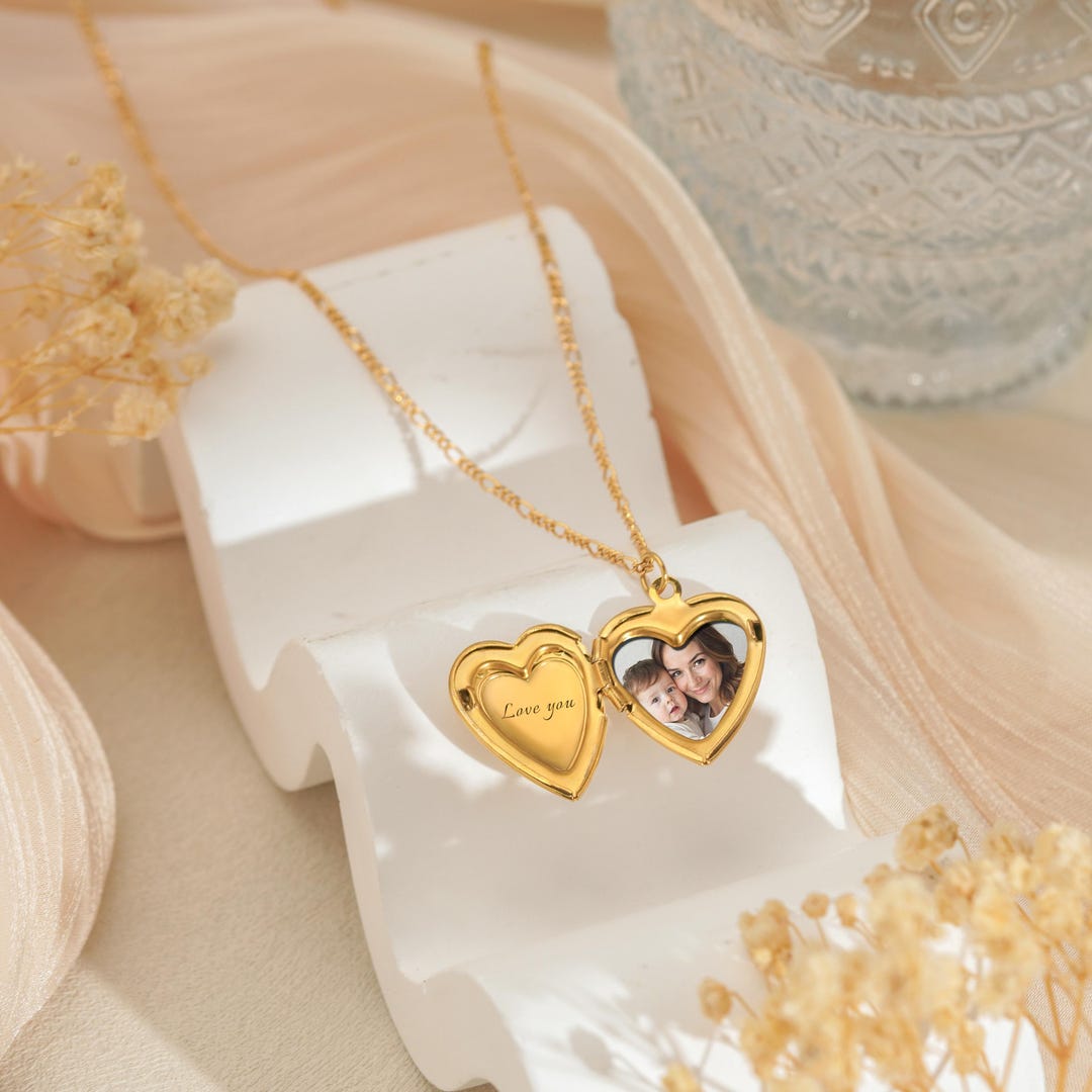 Custom Locket Necklace, Vintage Locket Necklace, Heart Locket for Girls ...
