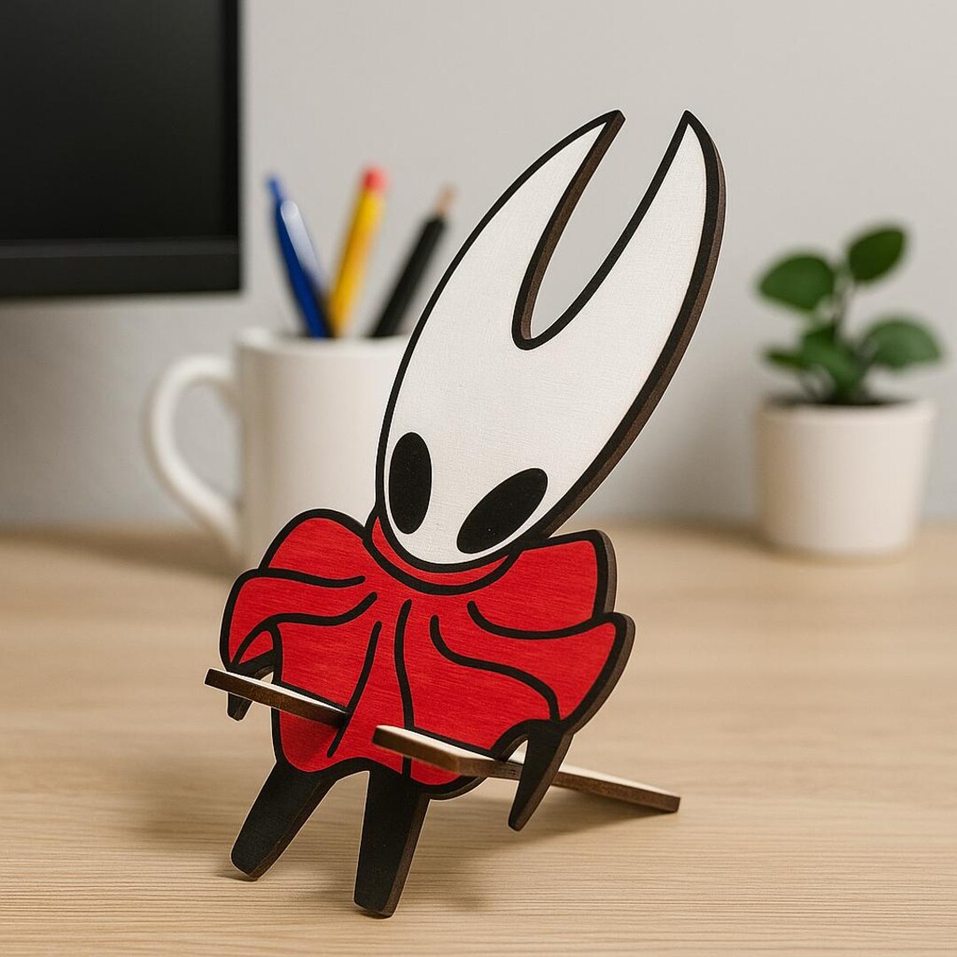 Handmade Wooden Hornet Phone Stand | Hollow Knight Gamer Decor - Etsy