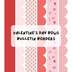 Valentine's Day Bulletin Board Borders Printable School Classroom Decor ...