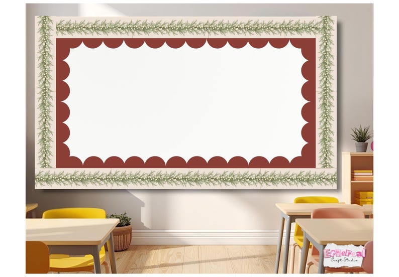 Christmas Bulletin Board Borders Printable Winter Holiday Garland ...
