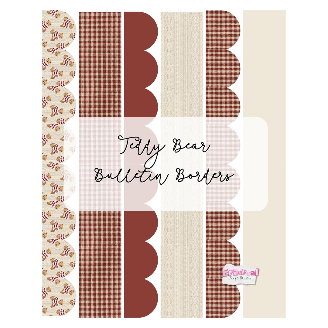 Teddy Bear Bulletin Borders Christmas Bulletin Board Classroom Decor ...