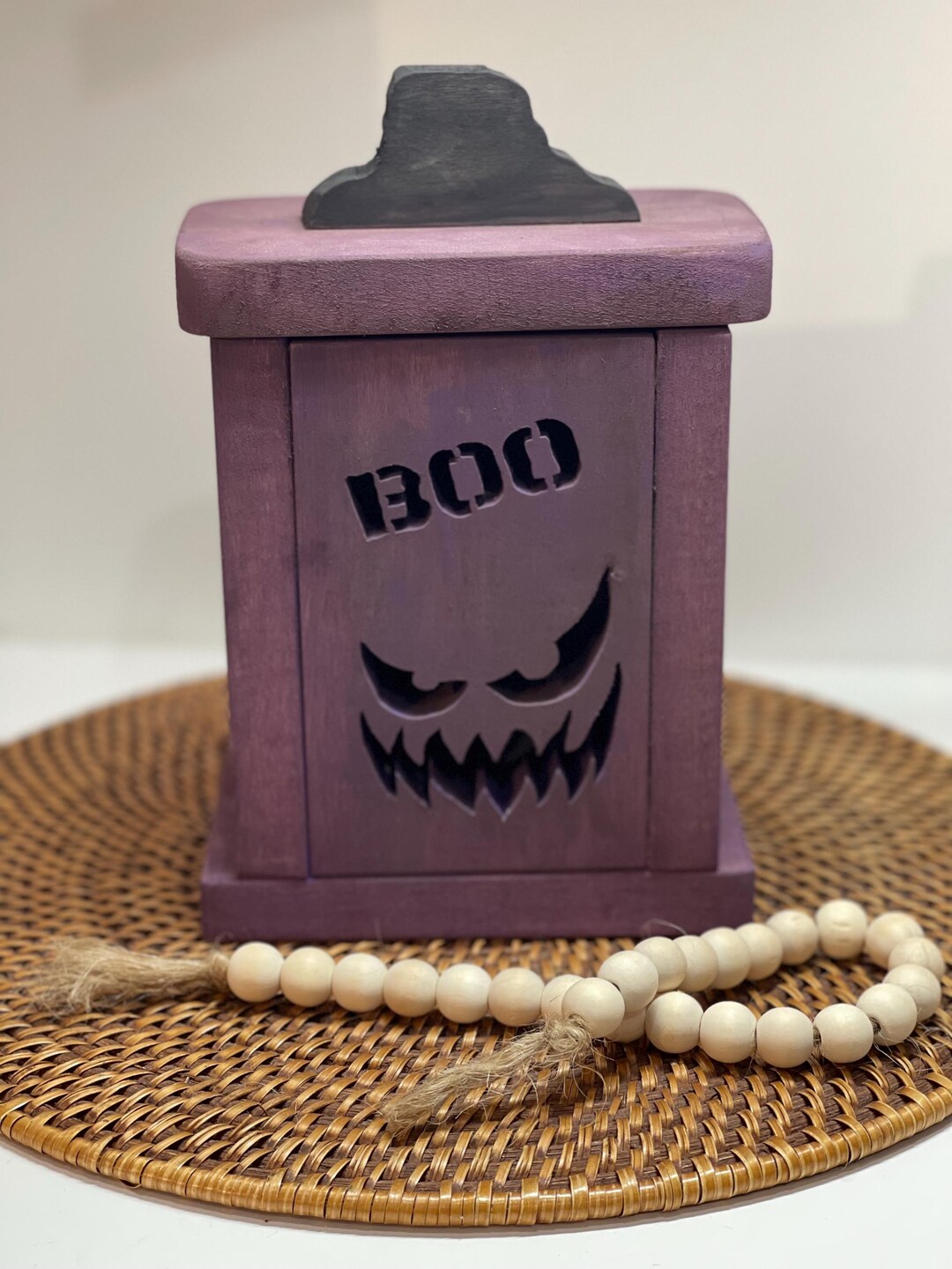 Handmade Wood ‘BOO’ Lantern, Fall, Autumn, Halloween, Rustic - Etsy
