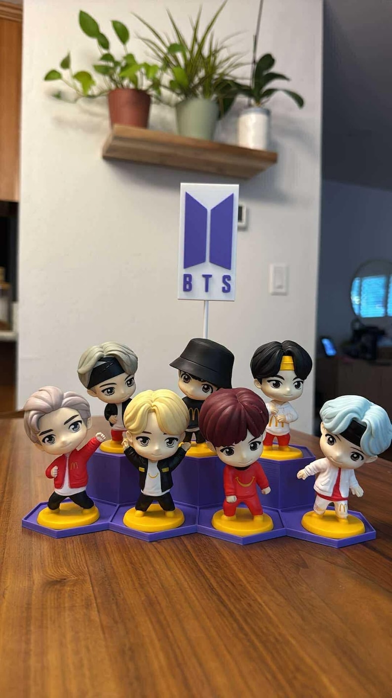 BTS Tinytan Figure Display Stand: K-pop Collector Shelf - Etsy
