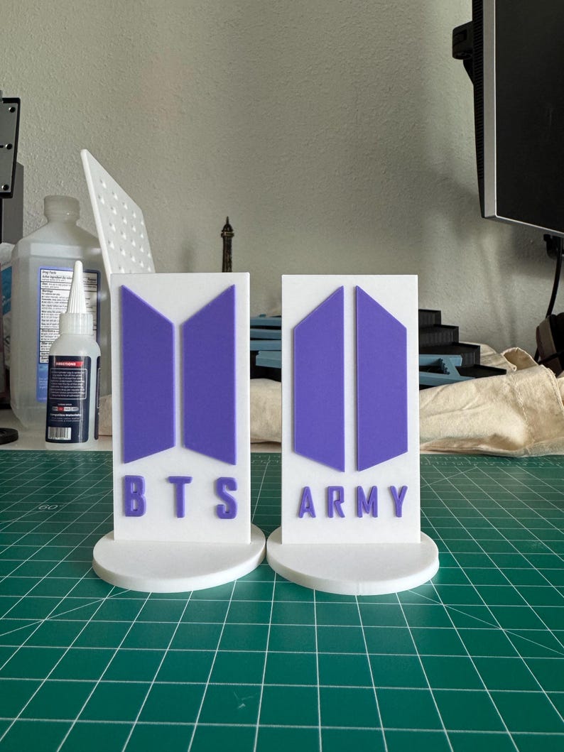 BTS and ARMY Logo Desk Sign | Figurine | 4-inch Collector’s Item - Etsy
