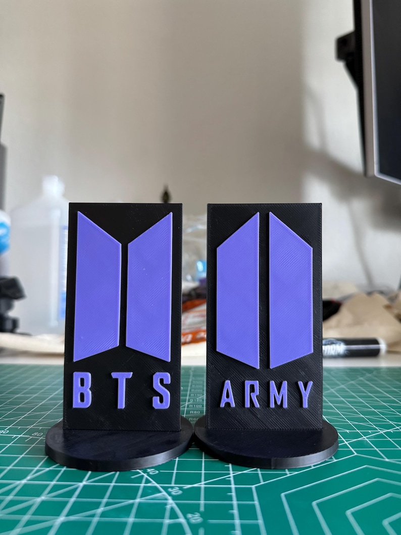 BTS and ARMY Logo Mini Standee | Desk Sign | 4-inch Collector’s Item - Etsy