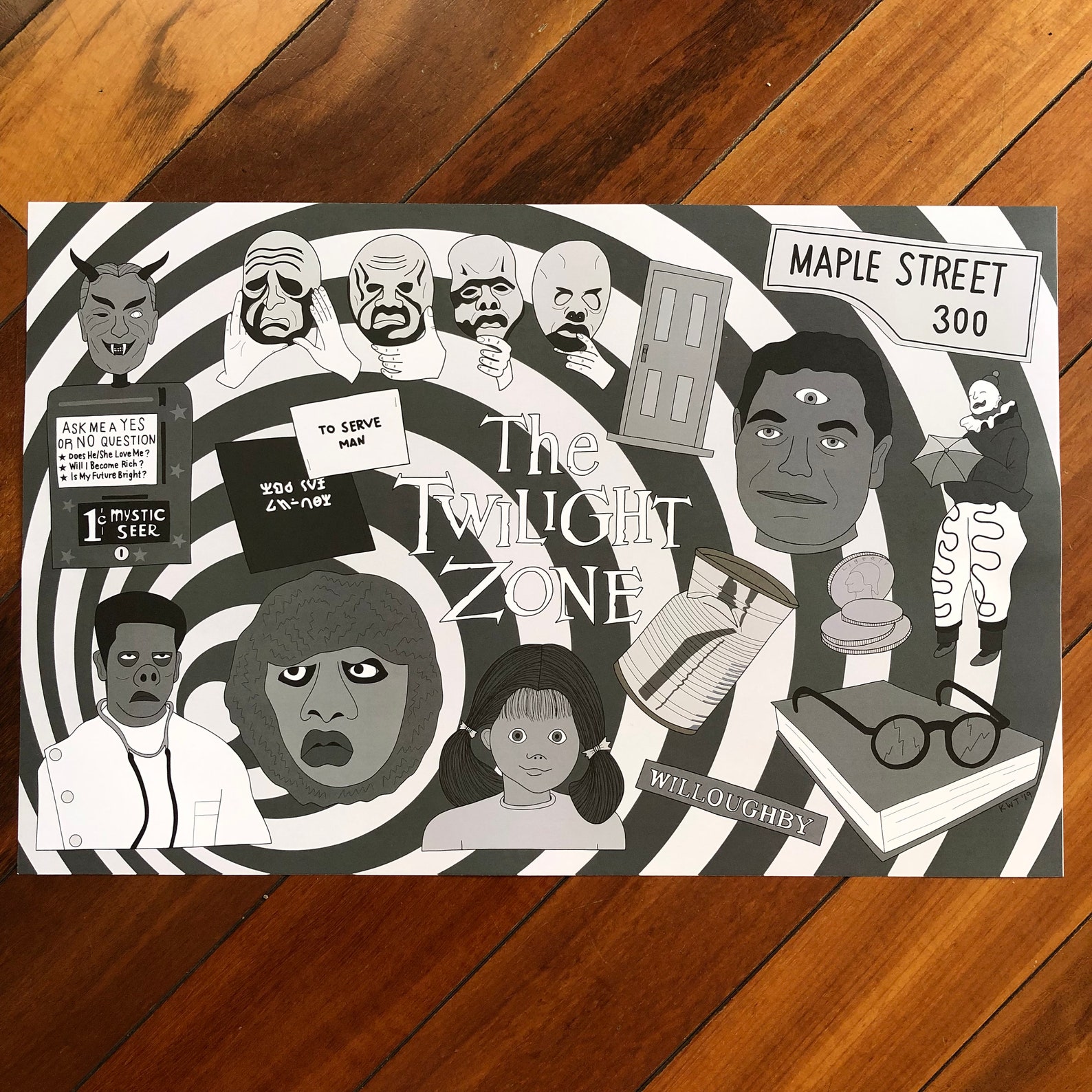 Twilight Zone Tattoo Flash Sheet - Etsy