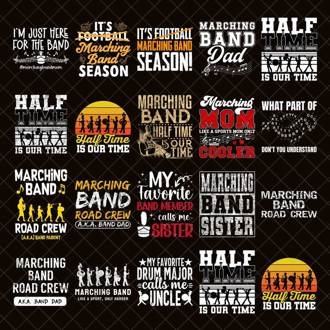 Marching Band PNG Bundle, Half Time is Our Time Png, Band Mom Dad ...