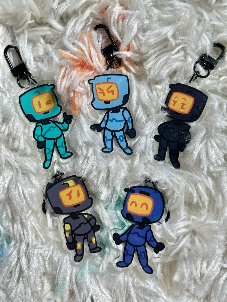 Red Vs Blue Acrylic Keychains - Etsy