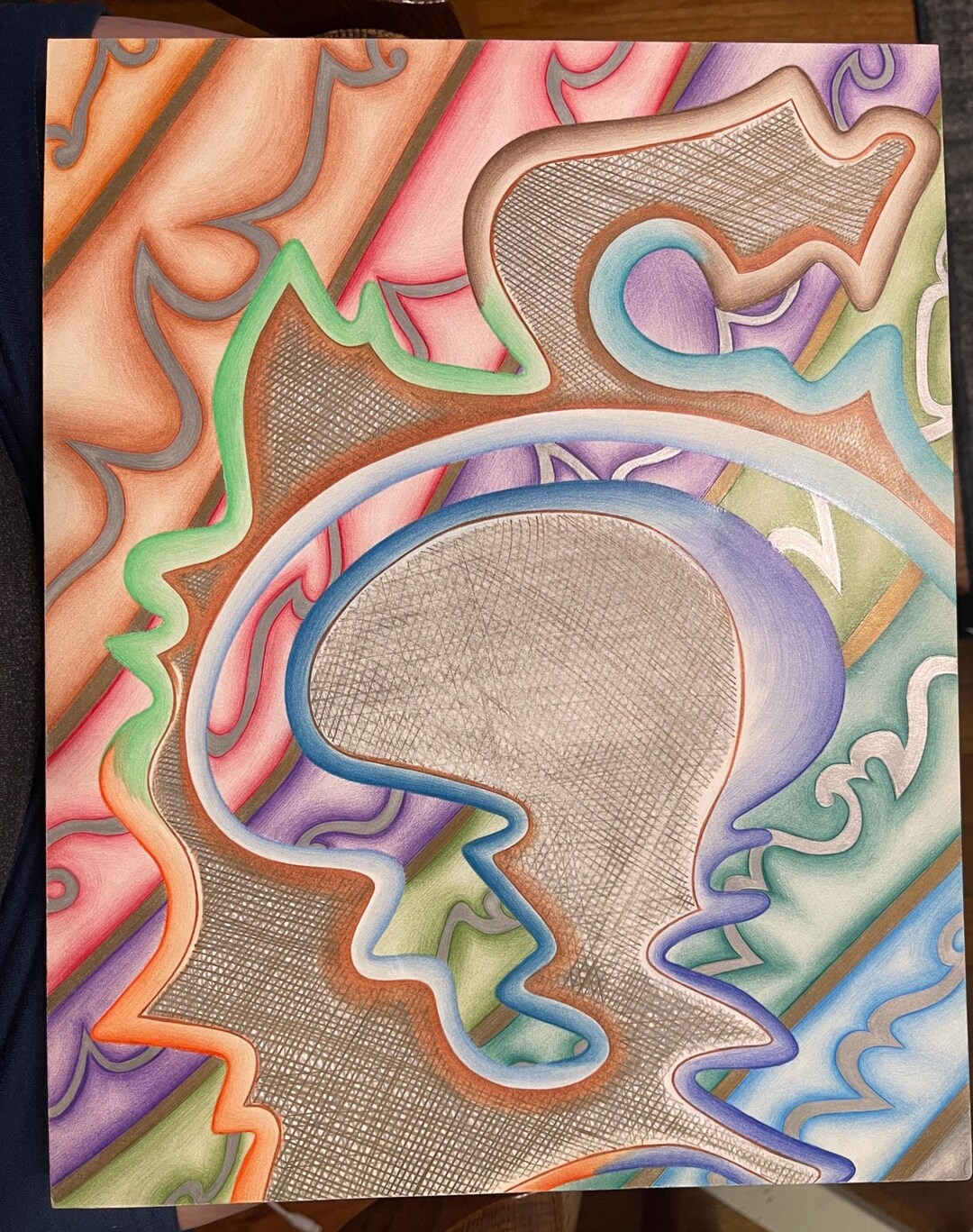 Colored Pencil Drawing: Abstract Mindscape Art (11x14) - Etsy