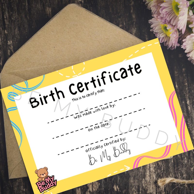 Build a Bear Certificate - Etsy