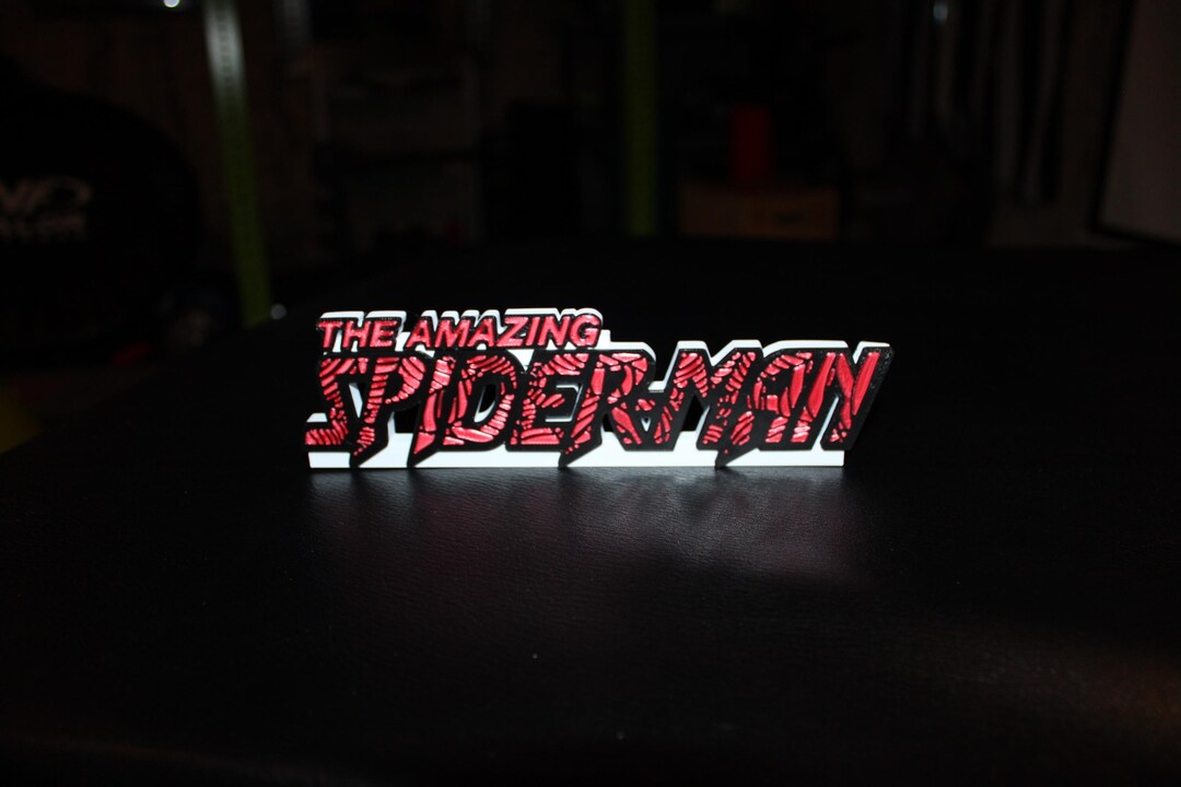 Spider-man 3D Printed Logo Sign Wall Desk Shelf Art - Etsy UK