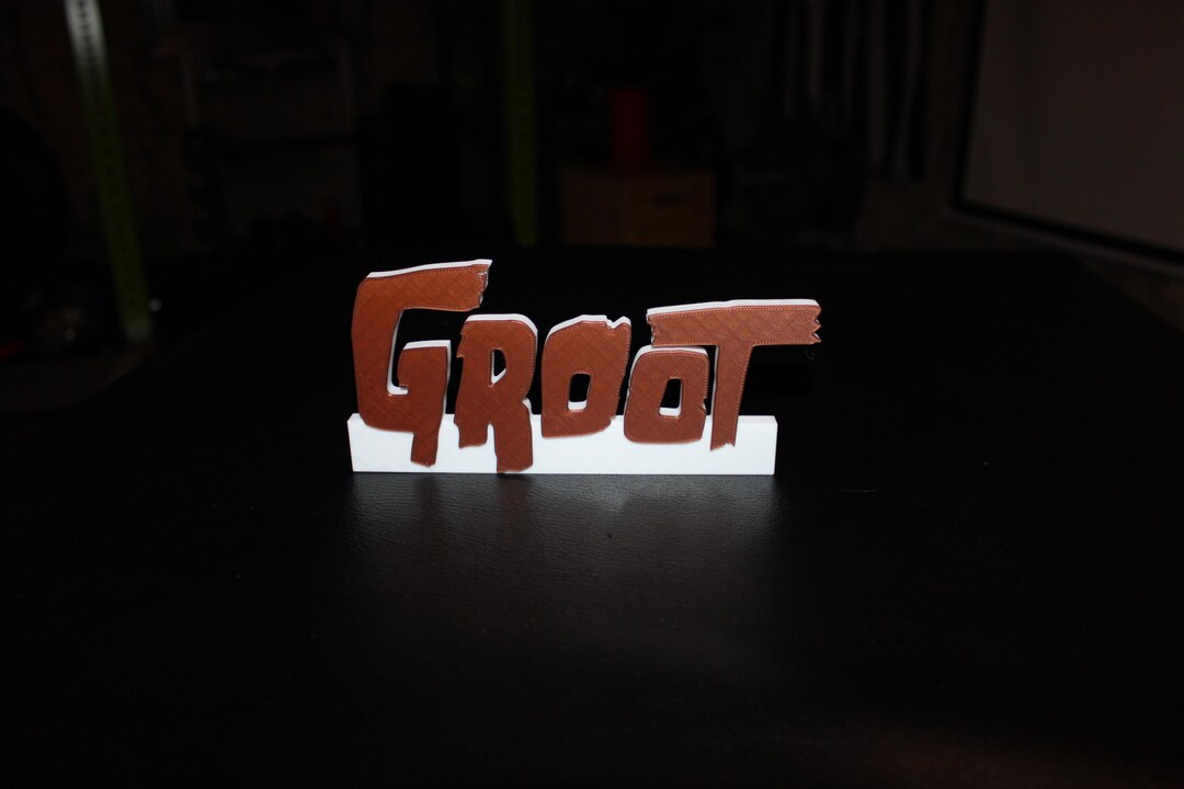 Groot 3D Printed Logo Sign Wall Desk Shelf Art - Etsy
