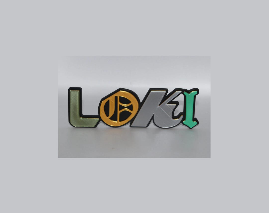 Loki 3D Printed Logo Sign Wall Desk Shelf Art - Etsy
