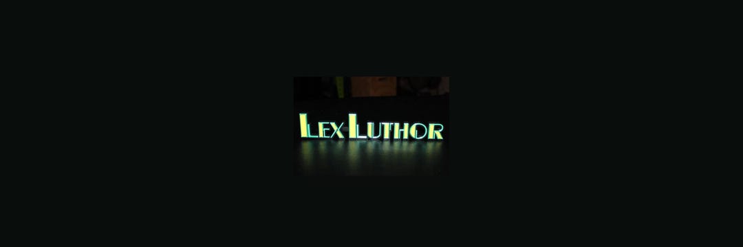 Lex Luthor 3D Printed Logo Sign Wall Desk Shelf Art - Etsy
