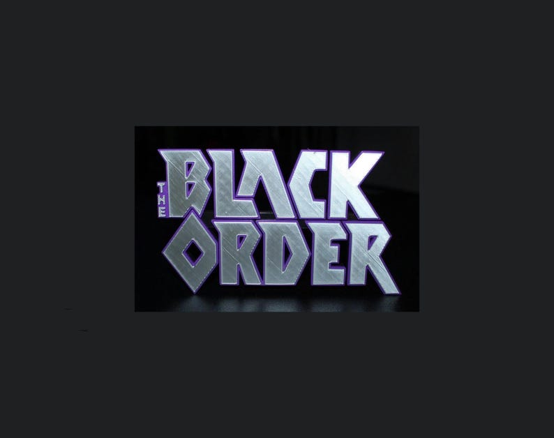 Black Order 3D Printed Logo Sign Wall Desk Shelf Art - Etsy