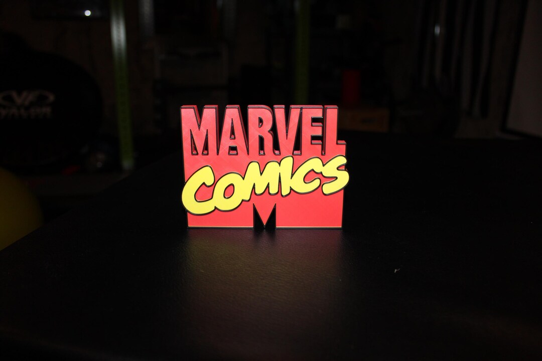 Marvel Comics 3D Printed Logo Sign Wall Desk Shelf Art - Etsy