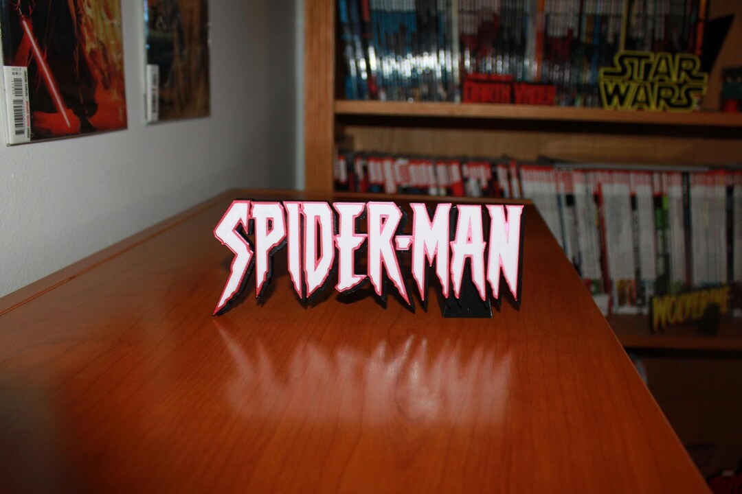 Spider-man 3D Printed Logo Sign Wall Desk Shelf Art - Etsy