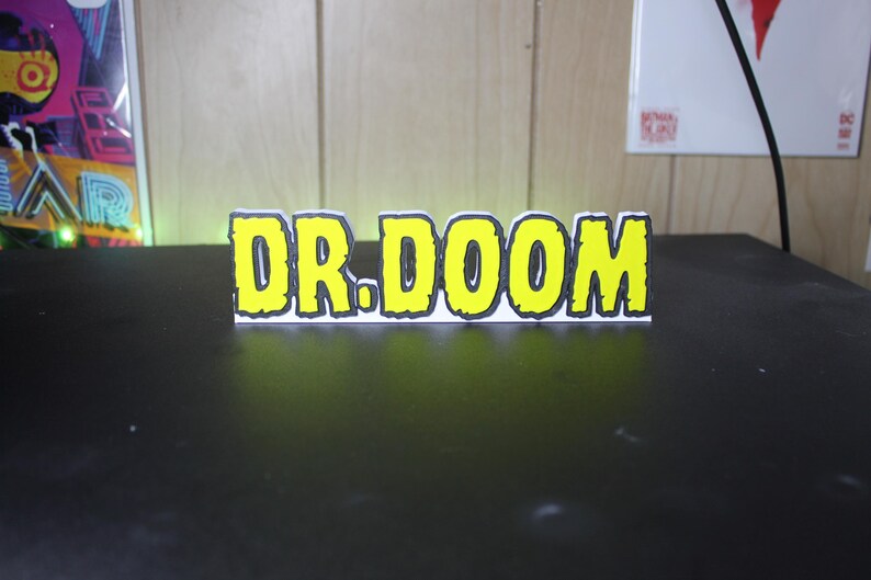 Dr. Doom 3D Printed Logo Sign Wall Desk Shelf Art - Etsy Canada