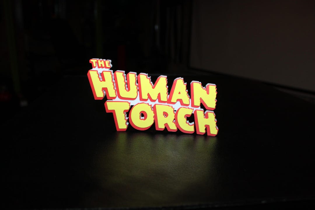 Human Torch 3D Printed Logo Sign Wall Desk Shelf Art - Etsy