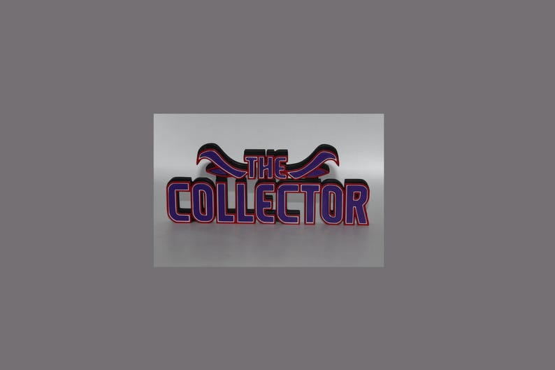 The Collector 3D Printed Logo Sign Wall Desk Shelf Art - Etsy