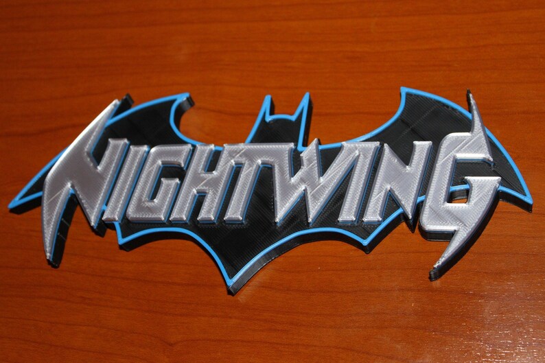 Nightwing 3D Printed Logo Sign Wall Desk Shelf Art - Etsy