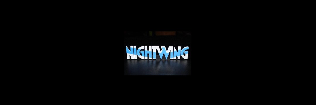 Nightwing 3D Printed Logo Sign Wall Desk Shelf Art - Etsy