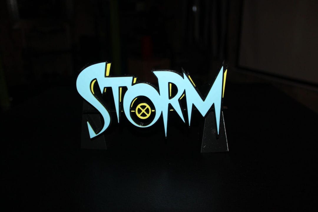 Storm 3D Printed Logo Sign Wall Desk Shelf Art - Etsy