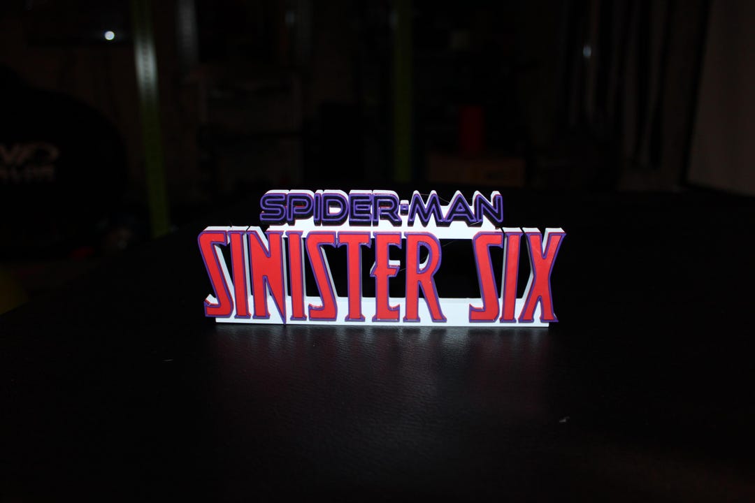 Sinister Six 3D Printed Logo Sign Wall Desk Shelf Art - Etsy