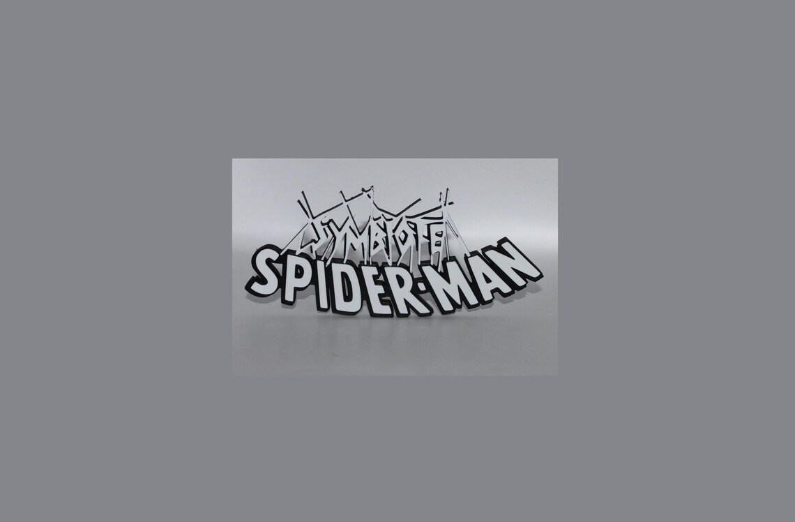 Symbiote Spider-man, 3D Printed Logo Sign Wall Desk Shelf Art - Etsy Canada