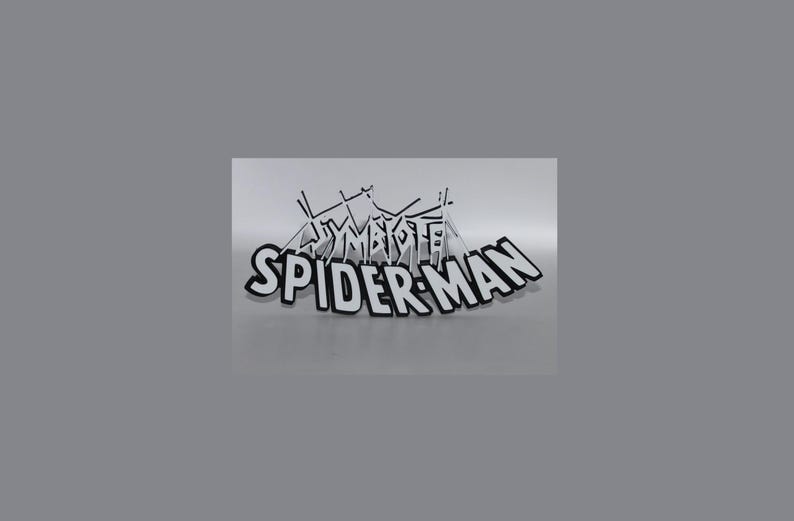 Symbiote Spider-man, 3D Printed Logo Sign Wall Desk Shelf Art - Etsy Canada