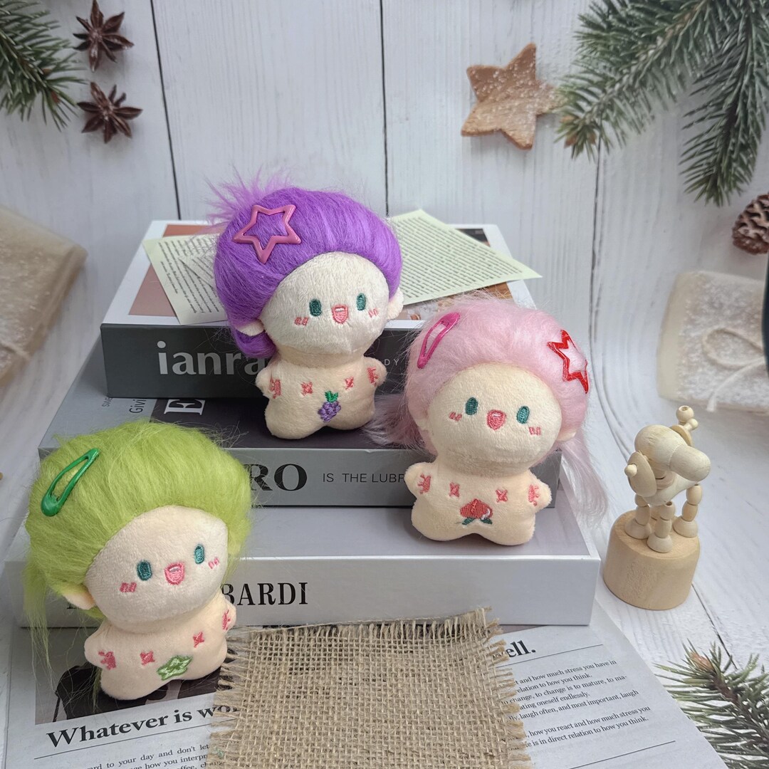 DIY Hairstyle Mini Stuffed Charms for Backpacks Cute Fruit Plush Dolls ...