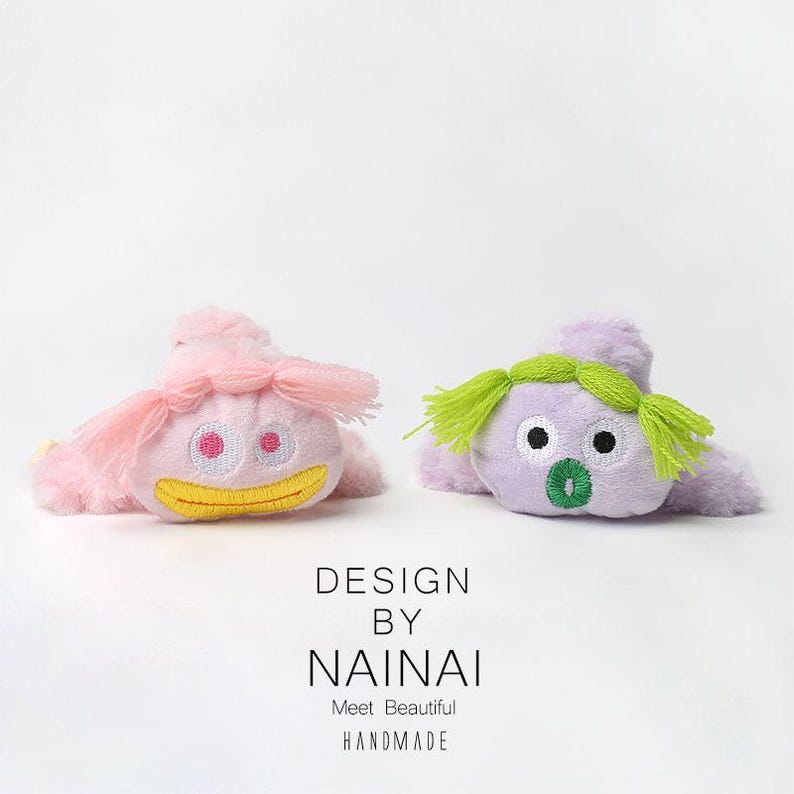 Plush Monster Hair Clips, Fluffy Cartoon Hair Accessories, Knit Hat ...