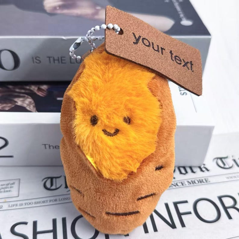 Sweet Potato Bag Charm, Cute Roasted Sweet Potato Plush Keychain ...