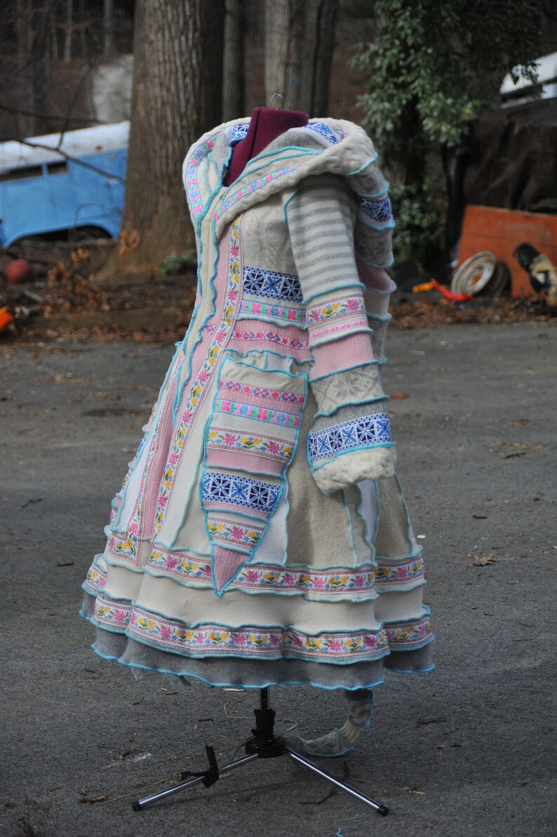 Custom Upcycled Recycled Wool Sweater Coat - Etsy