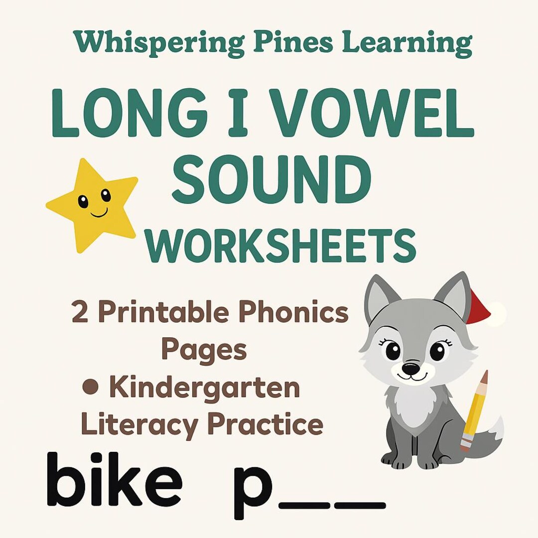 Long I Vowel Sound Worksheets | 2 Printable Phonics Pages ...