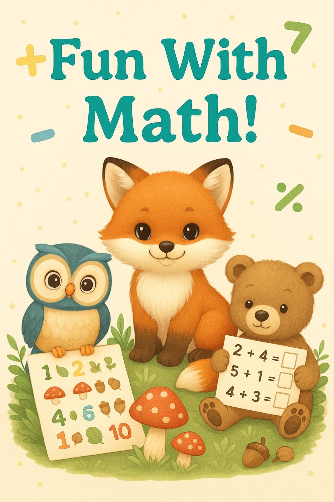 Fun With Math Numbers 1–10 | Preschool Counting Worksheets - Etsy
