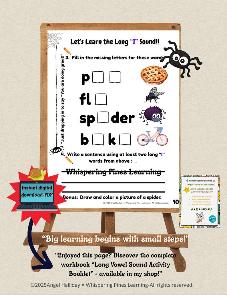 Long 'I' Phonics Worksheets – Kindergarten Literacy, Woodland Theme ...