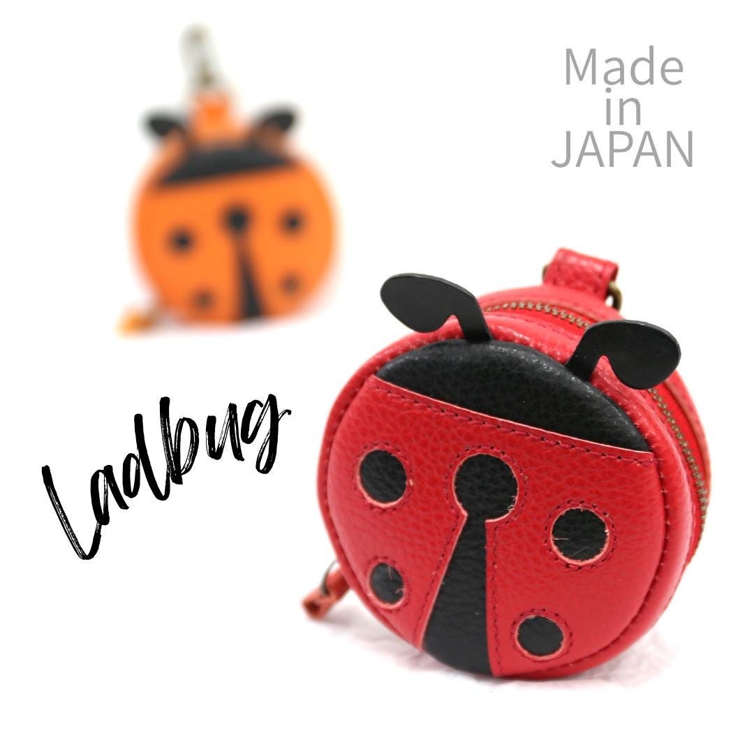 Leather Ladybug Pouch - Lucky Ladybird Bag Charm - Handmade Italian ...