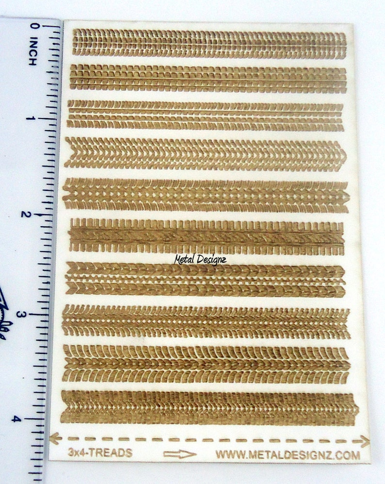 Laser Cut Texture Paper - Rolling Mill Pattern - Tire Treads (ring ...