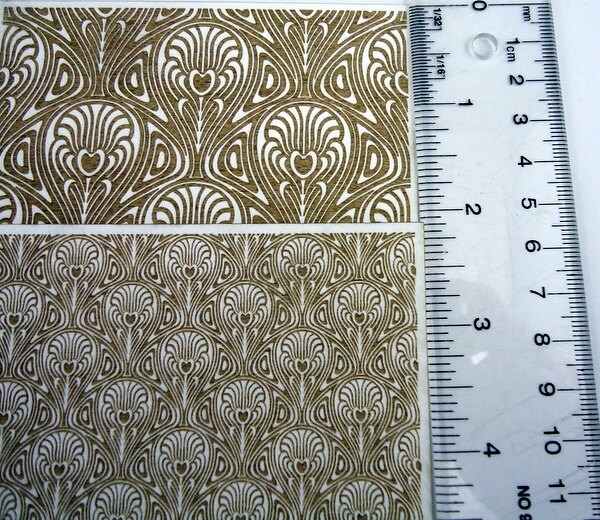 Laser Cut Texture Paper Rolling Mill Pattern Art Nouveau - Etsy
