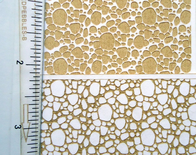 Laser Cut Texture Paper Rolling Mill Pattern Mixed Pebbles - Etsy