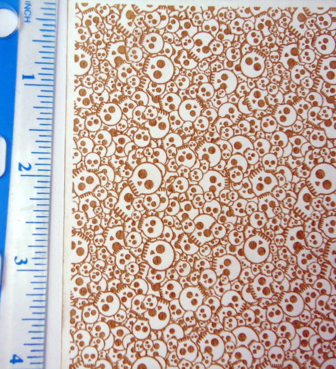 Laser Cut Texture Paper - Rolling Mill Pattern - Pile of Skulls - Etsy