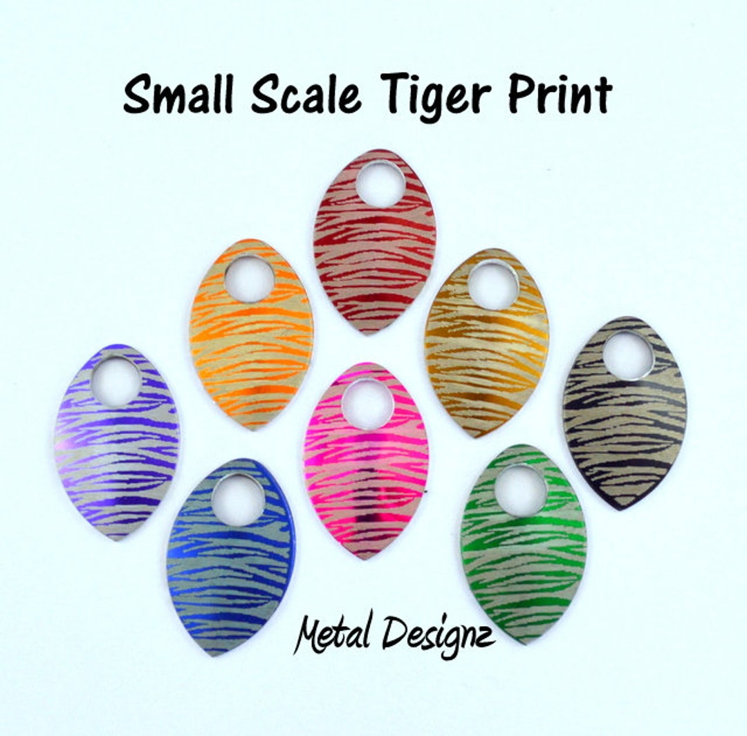 Small Scales - Tiger Skin Animal Print - Bag of 10 Pieces 5 Pairs of ...
