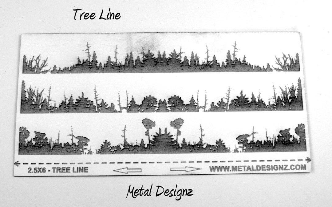 Laser Cut Texture Paper - Rolling Mill Pattern - Tree Line - Etsy