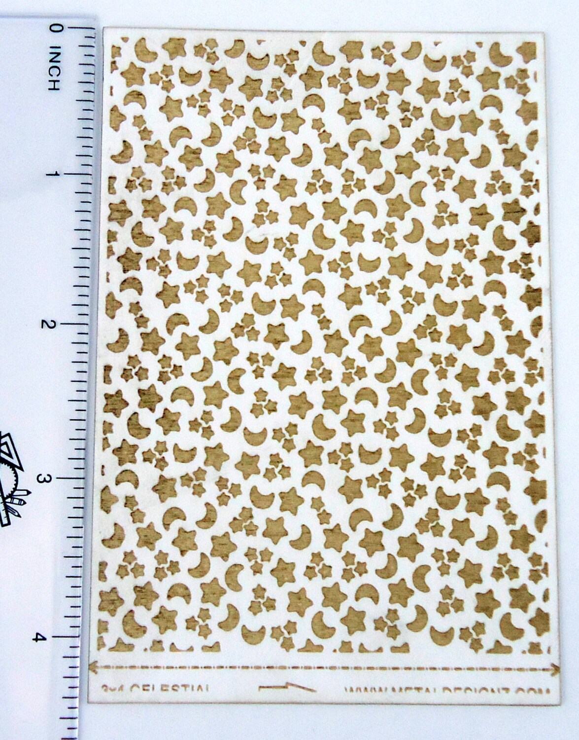 Laser Cut Texture Paper Rolling Mill Pattern Celestial | Etsy