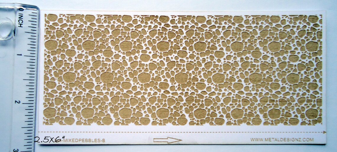 Laser Cut Texture Paper Rolling Mill Pattern Mixed Pebbles | Etsy
