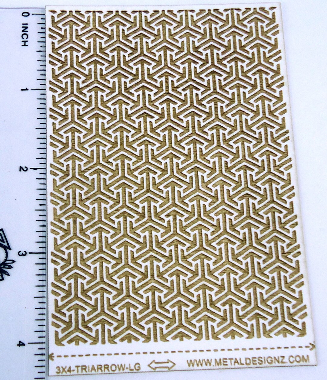 Laser Cut Texture Paper - Rolling Mill Pattern - Tri Arrow - Etsy